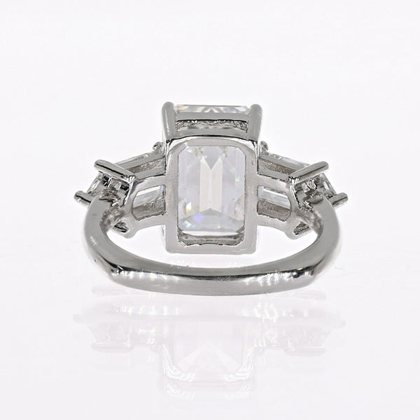 Platinum Emerald Lab-Created Diamond Ring 5.19ct F,VS1 - Stone Oak Jewelers