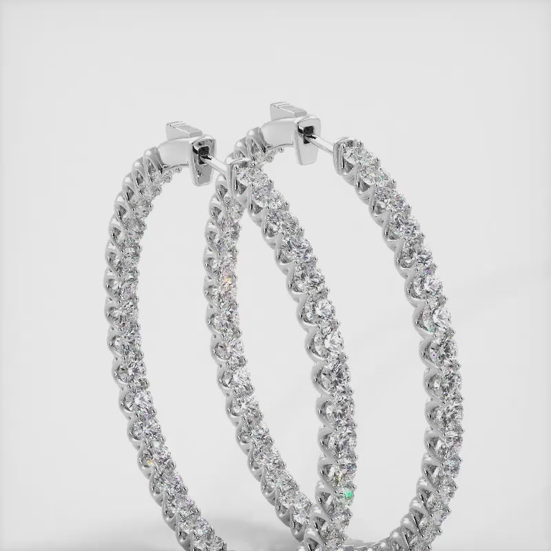 Extra Large Hoop Diamond Earrings - Stone Oak Jewelers